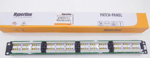Hyperline Патч-панель Патч-панель 19" Hyperline PP2-19-24-8P8C-C5e-110D - купить с доставкой по ...