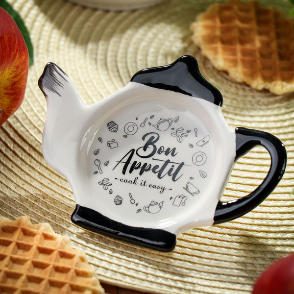 Daniks Подставка для чайных пакетиков, доломит, фигурная, 12х8.4 см, Бон Аппетит купить на OZON ...