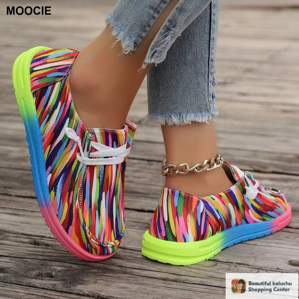 Кроссовки Женский MOOCIE EVA, размер 40 Лето Шнурки Без каблука купить c доставкой на OZON по ...