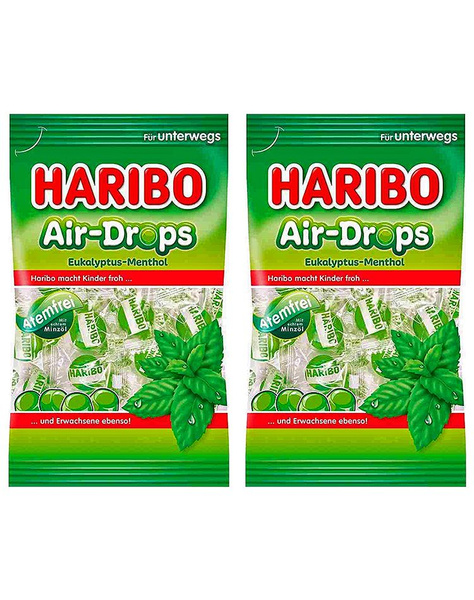 Жевательные конфеты Haribo Air-Drops Eukalyptus-Menthol / Эвкалипт ...