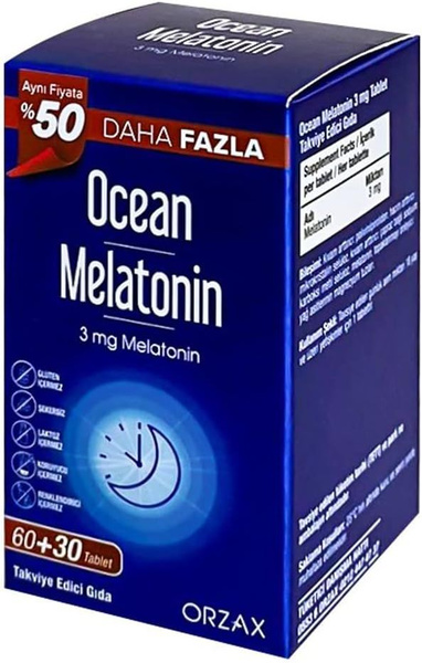 Orzax Ocean Мелатонин 3 мг 90 таблеток купить на OZON по низкой цене ...