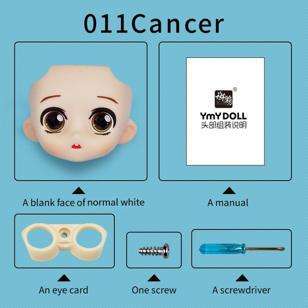 YMY Ob11 Baby Face 12 Созвездие Лица С Макияжем Bjd-Лицо Рака С ...