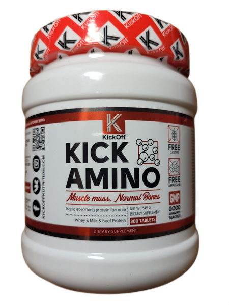 KICK AMINO TABLETS АМИНОКИСЛОТЫ 300 таблеток - купить с доставкой по ...