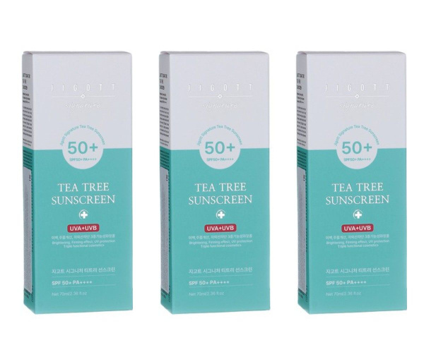 Jigott Солнцезащитный крем для лица Signature Tea Tree Sunscreen, с ...