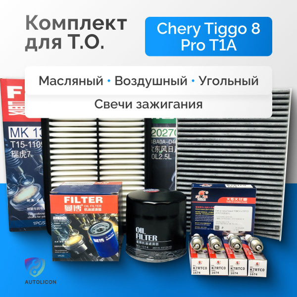 Комплект ТО Tiggo 8 Pro 2.0 CVT SQRD4T20 170лс /набор Чери Тиго 8 ПРО ...
