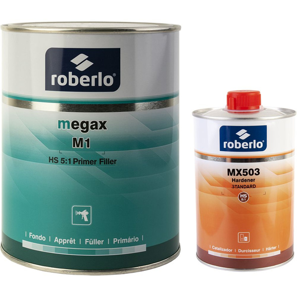 Грунт акриловый ROBERLO MEGAX M1 HS 5:1, cветло-серый, банка, 1л купить на OZON по низкой цене ...