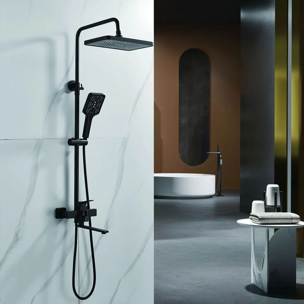 SHEVANIK Душевой комплект S6136 черный купить на OZON по низкой цене ...