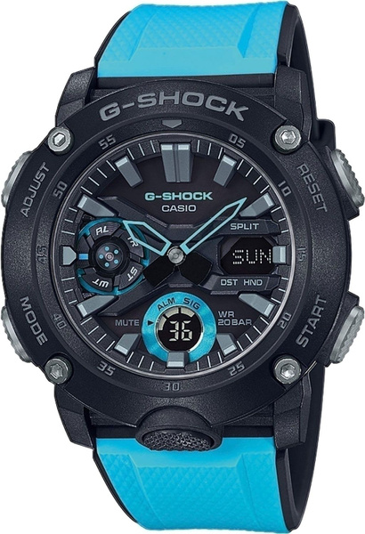 Японские кварцевые часы Casio G-Shock GA-2000-1A2 на пластиковом ...