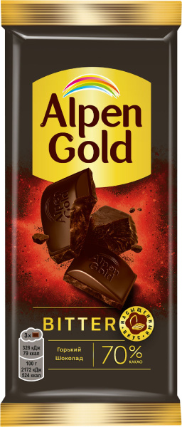 Шоколад горький ALPEN GOLD темный, 75г купить на OZON по низкой цене ...