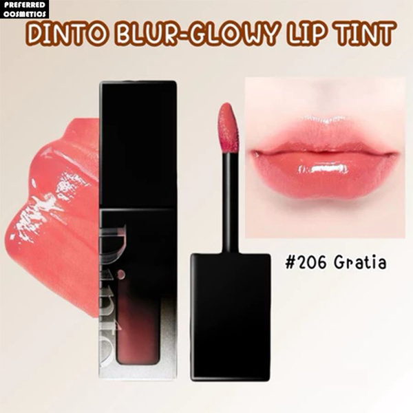 Dinto Blur-Glowy Lip Tint Глазурь для губ ,Вода и световое зеркало, увлажняющие и разглаживающие ...