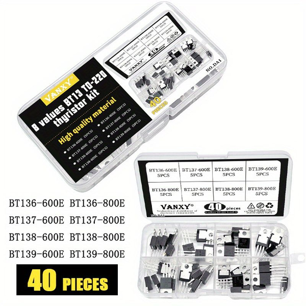8 значений TO-220 тиристорный триод,BT136-600E BT137 BT138/600E BT139-600E BT136-800E BT137-800E ...