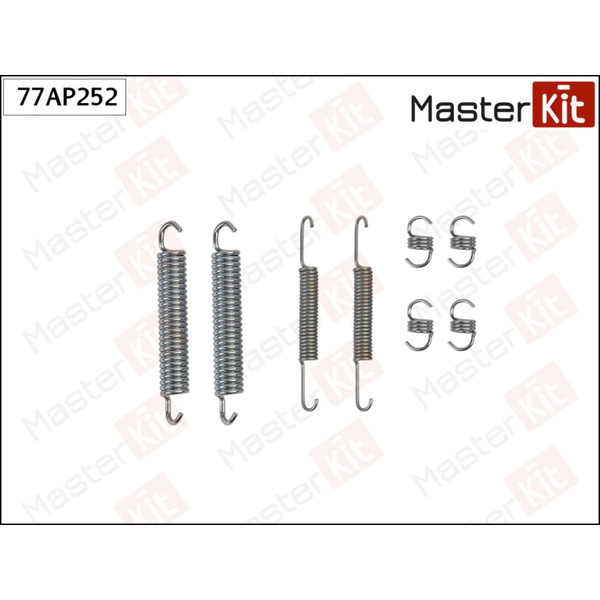 Комплект установочный барабанных колодок lada 110 (2110) 1995 - 2012 masterkit MASTERKIT 77AP252 ...
