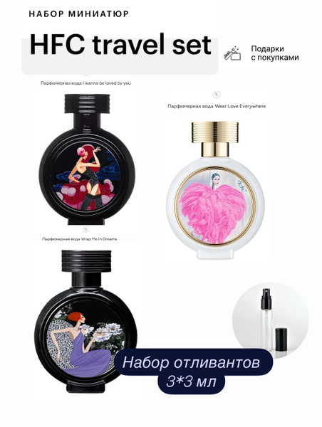 Набор миниатюр HFC travel set, парфюмерная вода I Wanna Be Loved By You ...