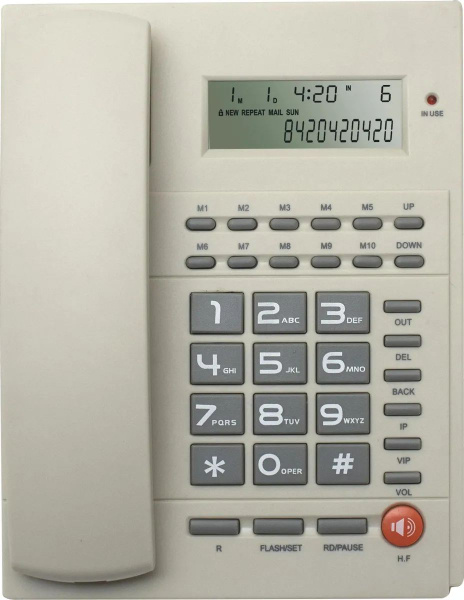 Проводной телефон Ritmix RT-420, белый и серый RITMIX 80002753 купить на OZON по низкой цене ...