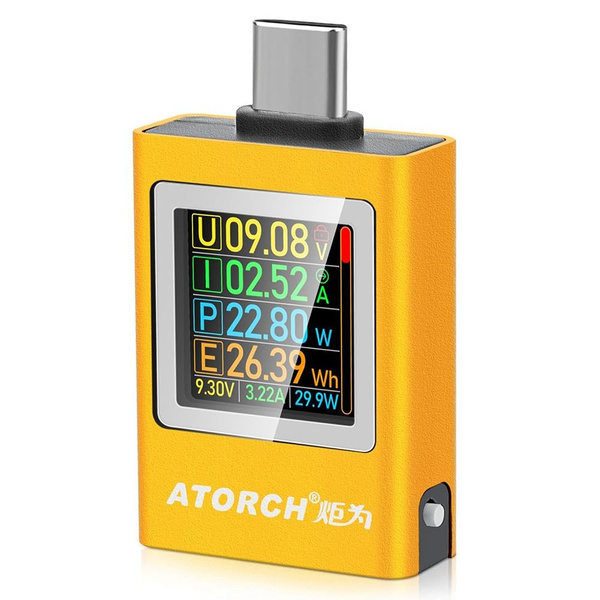 ATORCH USB C Тестер Измеритель Мощности,B купить на OZON по низкой цене (1987062968)
