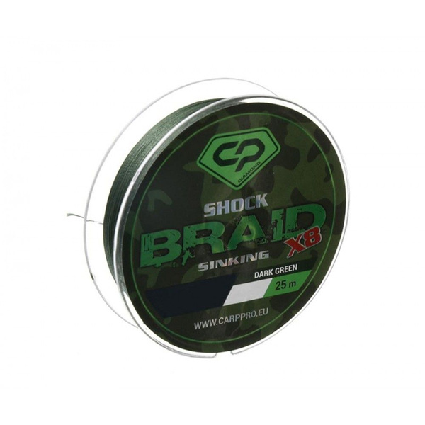 Шок-лидер плетённый Carp Pro Shock Braid PE X8 0.16мм 50м Dark Green купить c доставкой на OZON ...