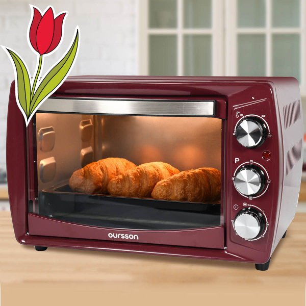 Мини-печь Oursson MO2011, темно-бордовый, 20 л купить c доставкой на OZON по низкой цене ...