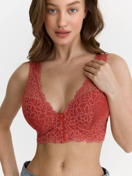 Топ-бюстье Женский Caitline бюстье, мягкая чашка на каркасе, размер 90D, 90E малиново-красный ...