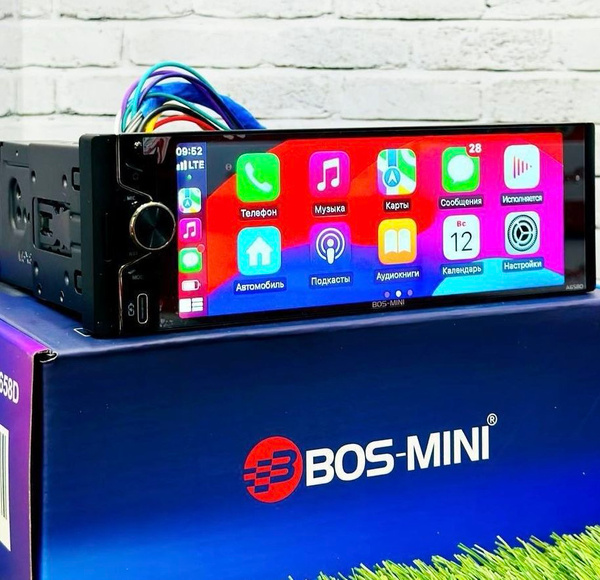 Автомагнитола BOS-MINI Bos- A658D Android 12.0, 2/32gb, 1 DIN, GPS, WI-FI,BT, дополнительный ...