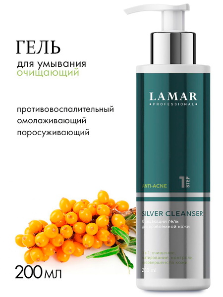 Lamar Professional Гель для умывания для проблемной кожи SILVER CLEANSER, 200 мл купить на OZON ...