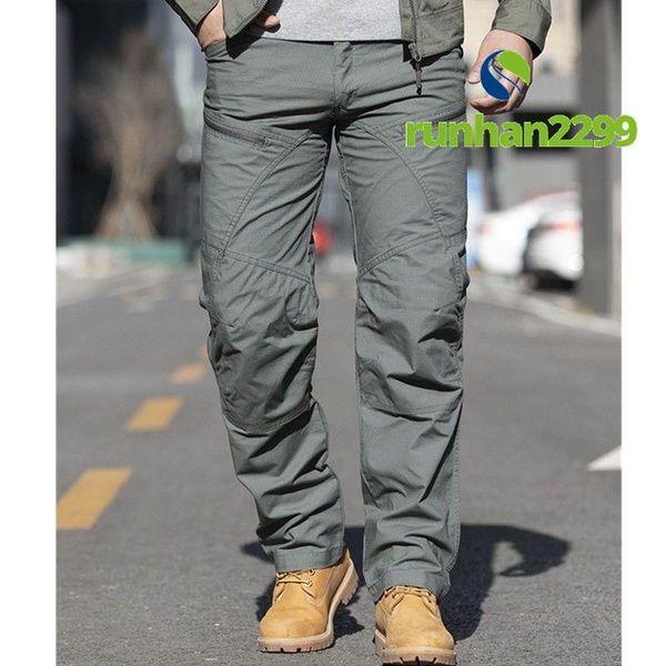 Брюки Мужской серый, зеленый Softshell, Поликоттон, размер 56 Молния На любой сезон Карманы ...