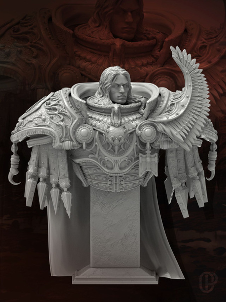 Миниатюра Бюст Примарха Fulgrim Loyal / Вархаммер 40000 - Warhammer 40K ...