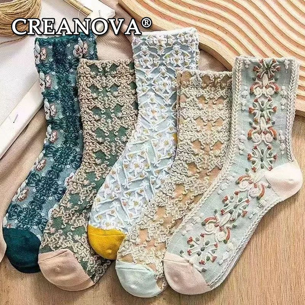 Комплект носков Женский, Мужской CREANOVA, размер F Хлопок На любой сезон ярко-салатовый, ярко ...