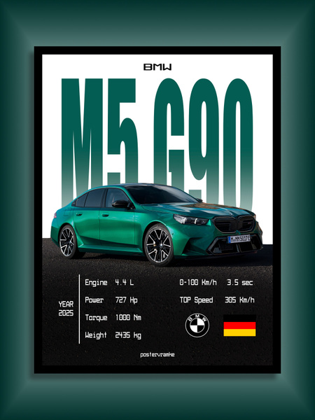 Постер Транспорт BMW M5 G90, 40 30 купить c доставкой на OZON по низкой цене (1755812861)