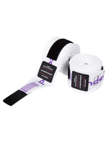 Бинты боксерские Clinch Boxing Hand Wrap Undefeated белые (длина 4.5 м ...