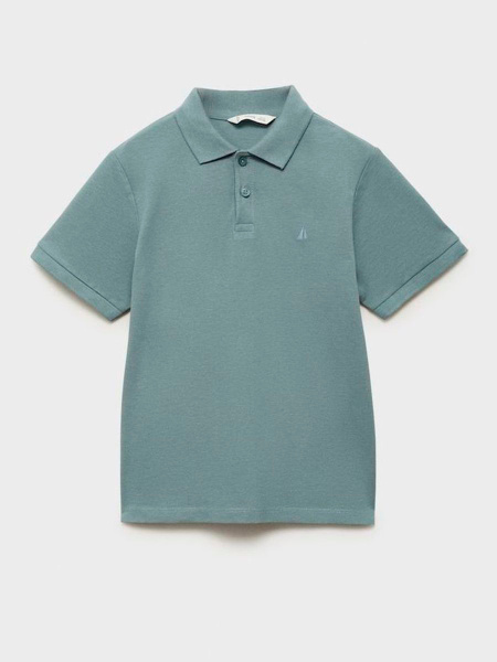 Поло Мальчики MANGO Kids бирюзовый, размер 152 Хлопок Бангладеш, рост 152 купить c доставкой на ...