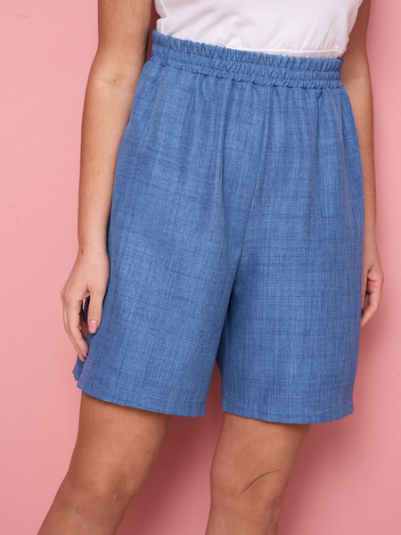 Шорты Женский SPARADA Повседневный синий, размер 64, 66, рост 173 Резинка полуприлегающий ...