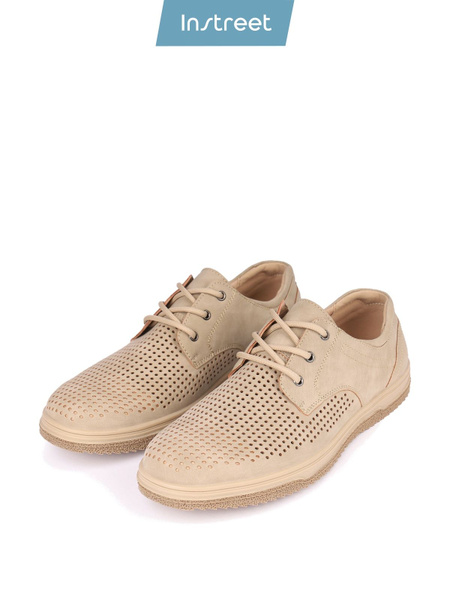 Полуботинки Мужской Instreet бежевый, размер 42 Лето 6 Без каблука Россия купить c доставкой на ...