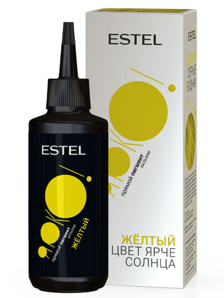 ESTEL PROFESSIONAL Пигмент прямого действия ЯРКО для тонирования волос, тон жёлтый, 150 мл ...