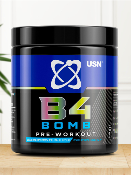 USN предтренировочный комплекс B4-Bomb pre-workout 300 гр (малина ...