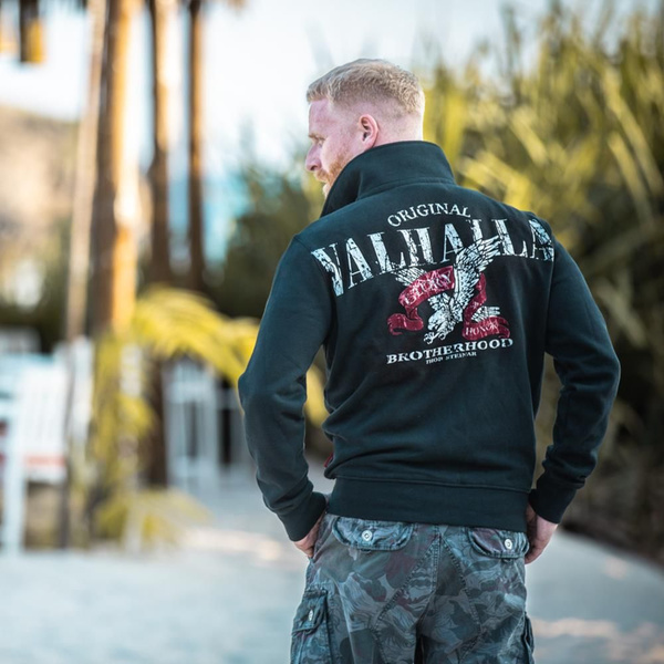 Олимпийка Мужской Thor Steinar Повседневный черный Молния Хлопок, Полиэстер Этнический, Птицы ...