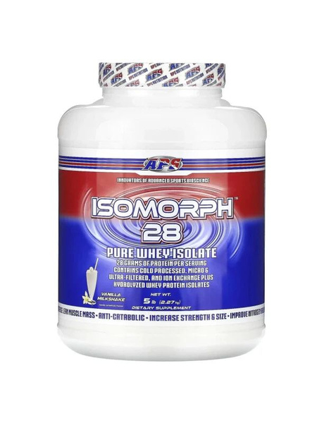 APS, Isomorph 28, чистый изолят сыворотки, ванильный молочный коктейль ...