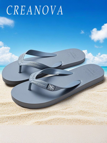 Сланцы Мужской CREANOVA, размер 40, 41 EVA, Полиэстер с ПВХ покрытием Без застёжки Китай Лето ...