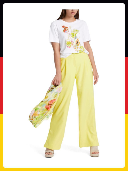 Футболка Женский Marc Cain белый размер 50 Повседневный Не указана купить C доставкой на Ozon