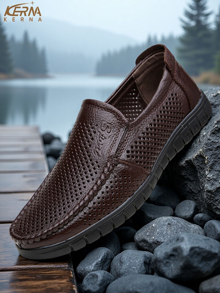 Сандалии Мужской KERNA, размер 41 Воловья кожа Легкая модель D Лето Россия Без застёжки Бахрома ...