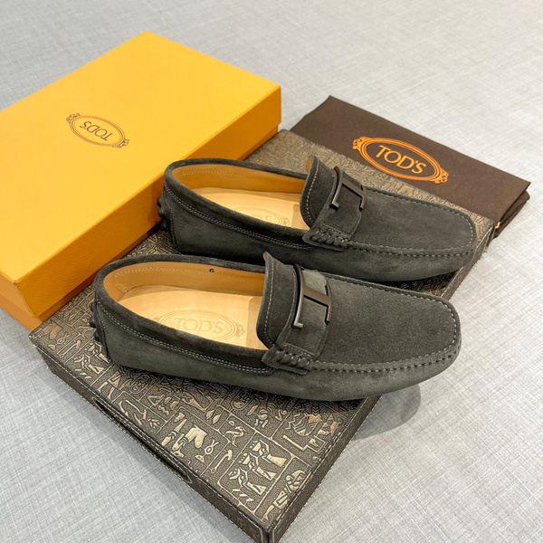 Мокасины Мужской TOD'S серо-зеленый, размер 43 Без застёжки На любой сезон Низкая модель купить ...