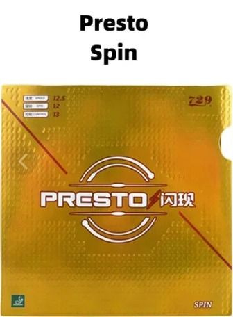 Накладка 729 PRESTO SPIN 44 град 2.1 черная для настольного тенниса ...