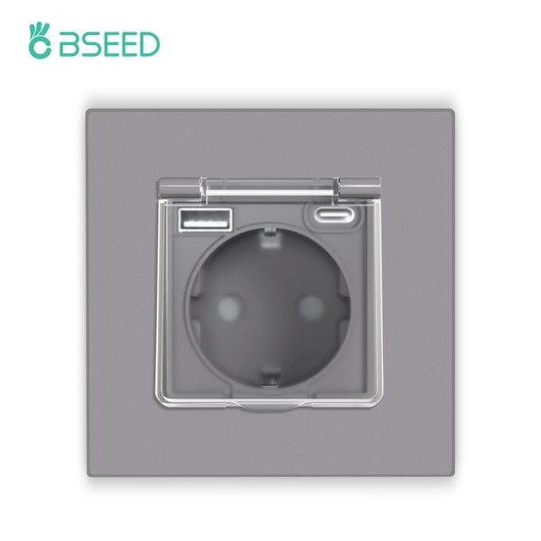 Розетка C крышкой влагозащищённая с Usb и Type C пластиковые панели купить на Ozon по низкой