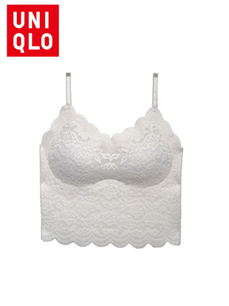 Бюстгальтер Женский Uniqlo бралетт, размер 80A, 80B белый Микромодал Спортивный Китай Эластичная ...