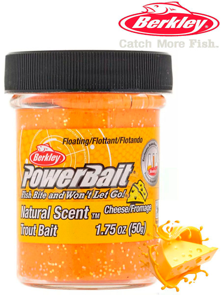 Паста Berkley PowerBait Natural Scent Trout Bait Flr Cheese Orange/gltr ...