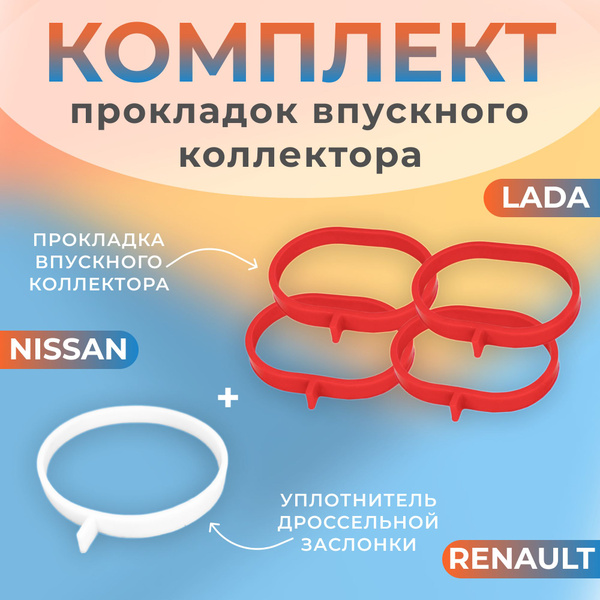Комплект прокладок впускного коллектора для двигателя 1.6 16V Nissan ...