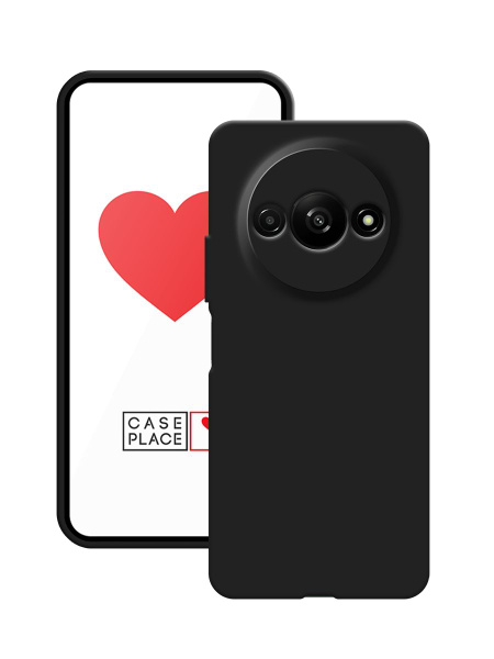 Матовый силиконовый чехол на Redmi A3 / Редми А3 с защитой камеры ...