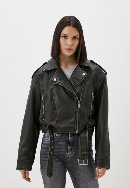 Куртка кожаная Befree - купить с доставкой по выгодным ценам в интернет-магазине OZON (1416003372)