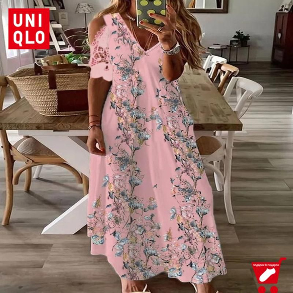 Платья Женские Летние Вечерние на свадьбу Uniqlo ,M Бег, Женский, На ...
