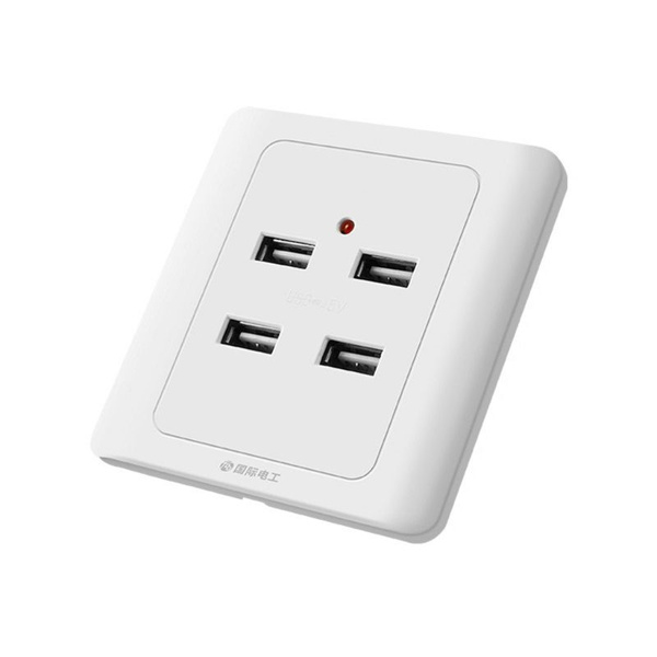 Настенный выключатель USB с четырьмя скрытыми разъемами 220 В - купить ...