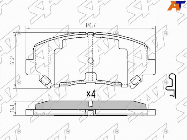 Колодки тормозные SAT ST-KDY9-33-28Z - купить по низким ценам в ...